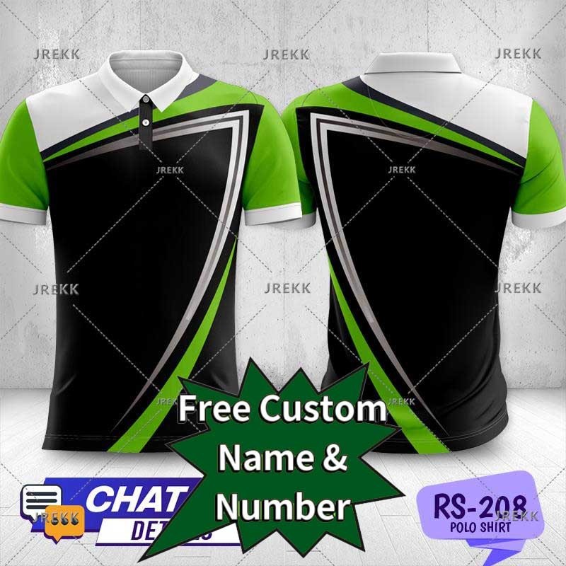 【Free Custom Name & Number】Personalized FULL SUBLIMATION Green Design ...