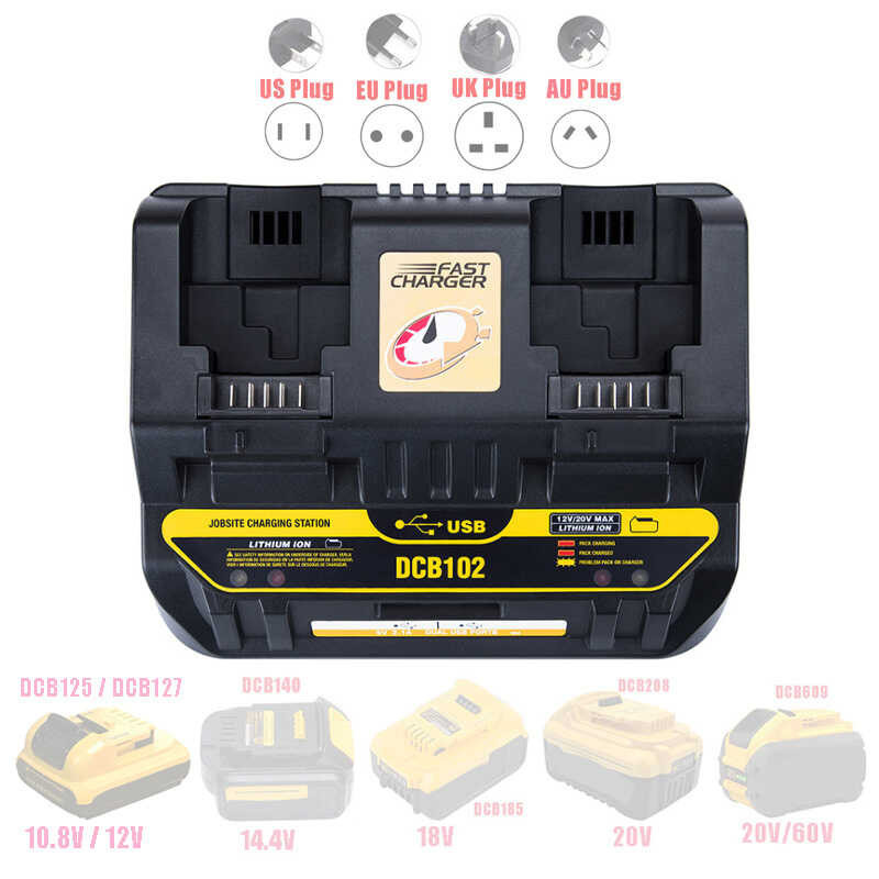60 Dcb102 Rapid 2 Charger, Sliding Port 4A, USB Charging Current 2A ...