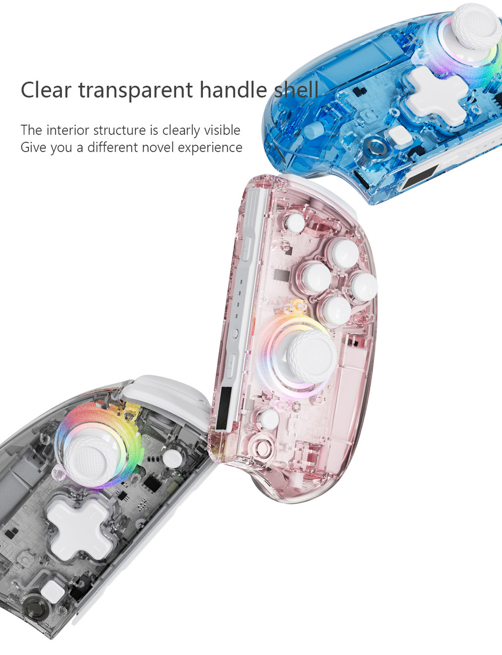 LinYuvo KS37B Meteor Light Joycons Wireless Controller for Switch/OLED with Programmable/Motion ...