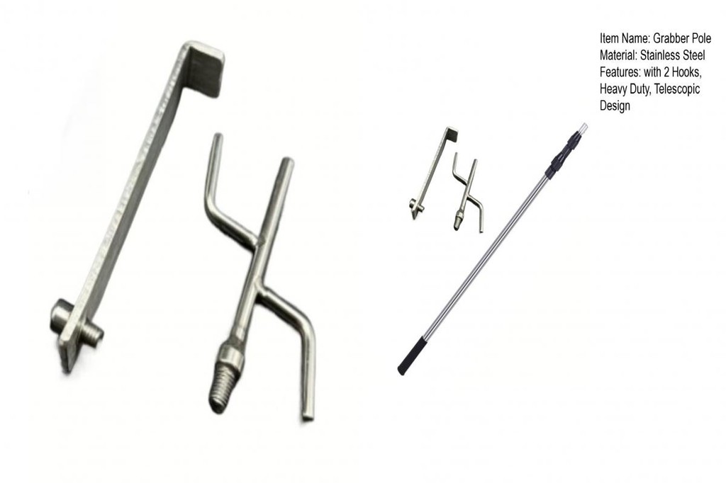 SGES Grabber Pole Tool Reaching Grabber Tool Stainless Steel Telescopic ...