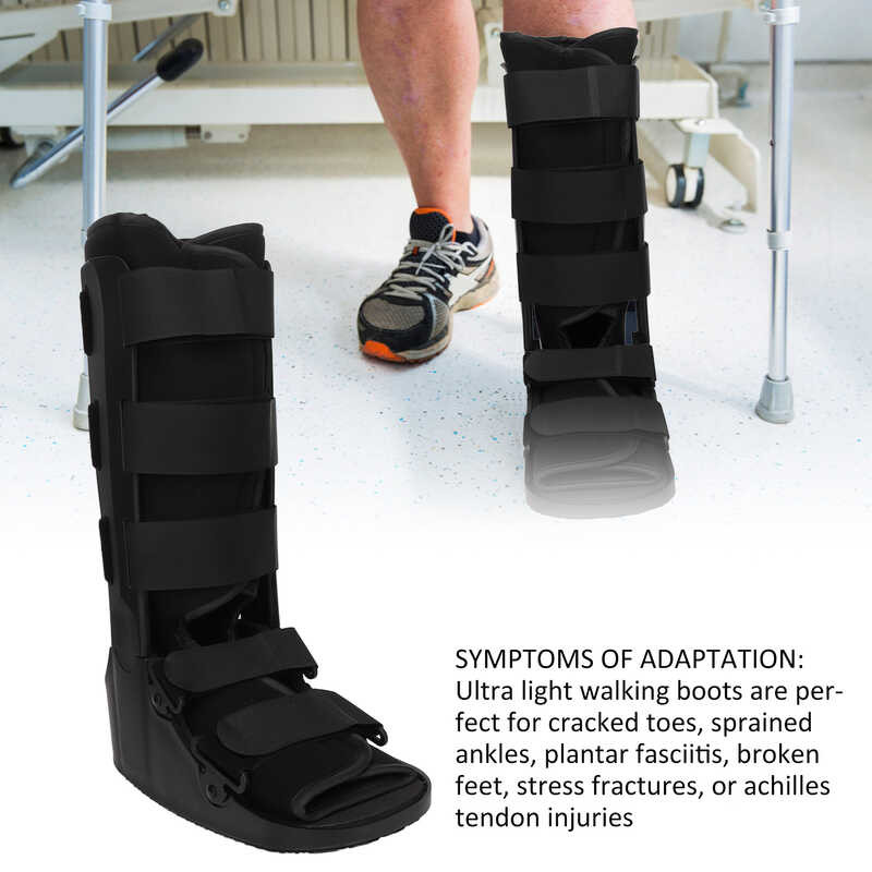 Walking Boot Leg Brace For Broken Foot Sprained Ankle Support Plantar ...