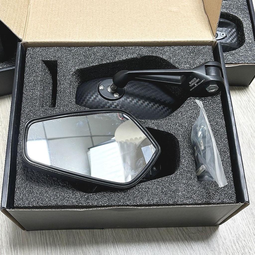 2pcs Motorcycle Side Mirror White Lens Mirror For Motorcycle Alloy ...