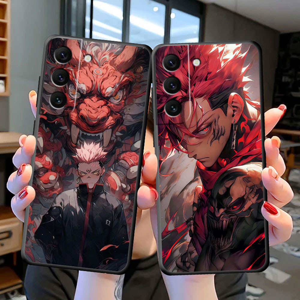 Blood Red Anime Jujutsu Kaisen Soft Black TPU Mobile Phone Case For ...