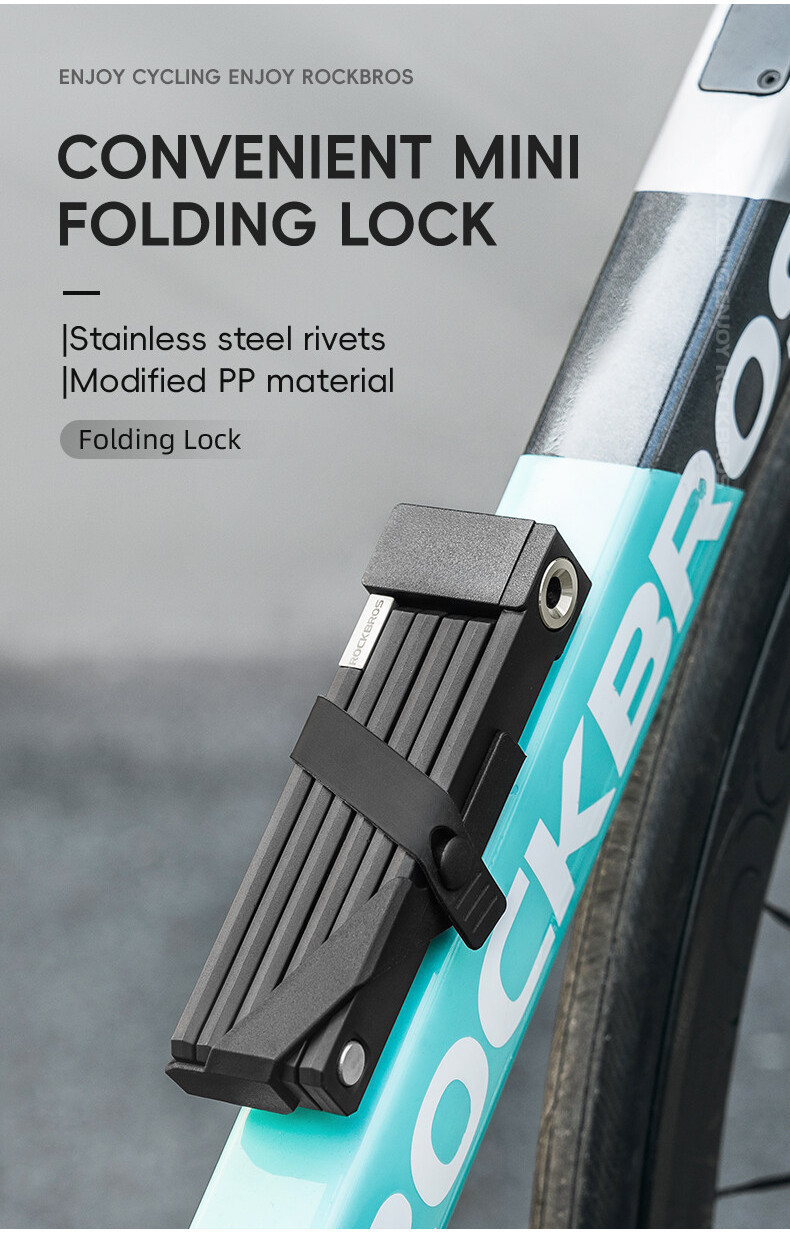 【PH Delivery】ROCKBROS Mini Bike Folding Lock Anti-theft Bicycle ...