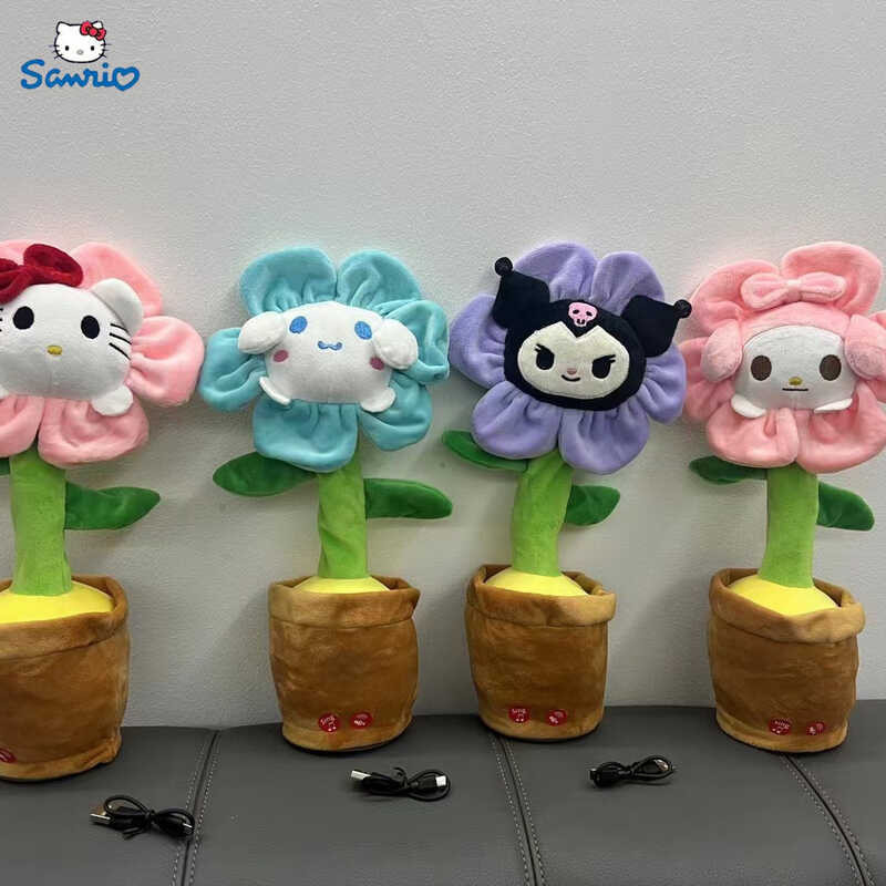 Sanrio Hello Kitty My Melody Dancing Cactus Plush Flower Talk May Be ...