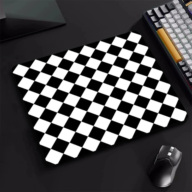 Black and White Geometry Mousepad Gamer Mouse Pad Small Office ...