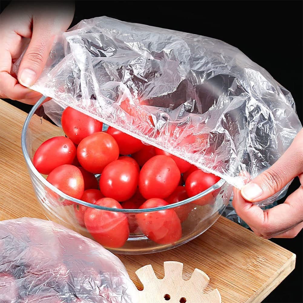 Disposable Food Cover Wrap Plastic Elastic Stretch Food-Grade Fresh ...