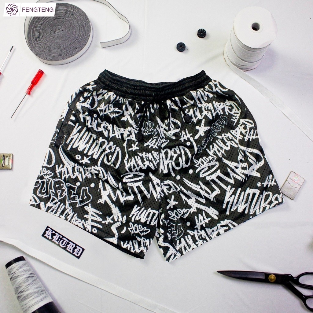Kultured "GRAFFITI" Mesh Shorts | Shopee Philippines