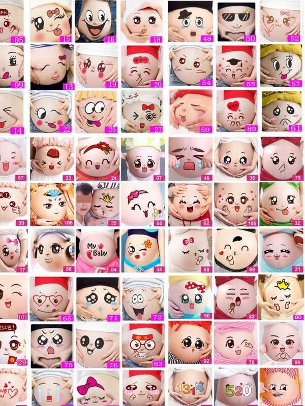 Photo Pregnant Women's Stickers, Belly Stickers, Big Belly Photos ...
