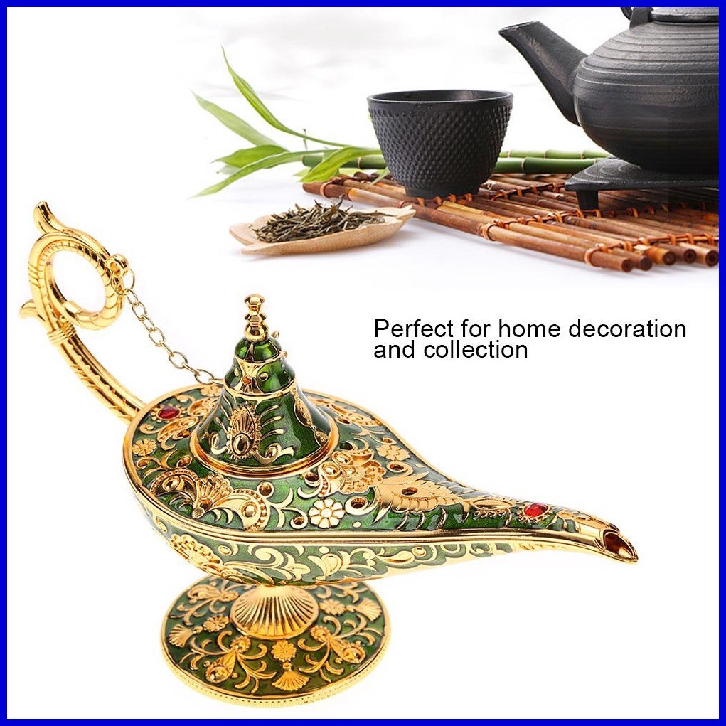 Lamp Hollow Aladdin Magic Genie Light Wishing Pot Decor SEU | Shopee ...