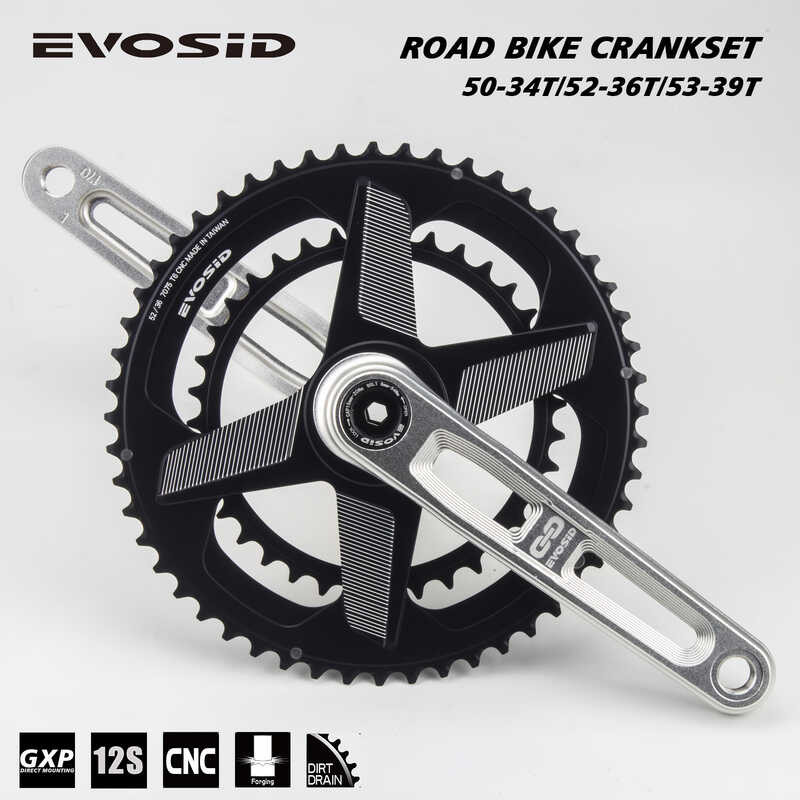 EVOSID Road Bike Teeth Disc Hollow Integrated CNC Ultra Light Crank ...