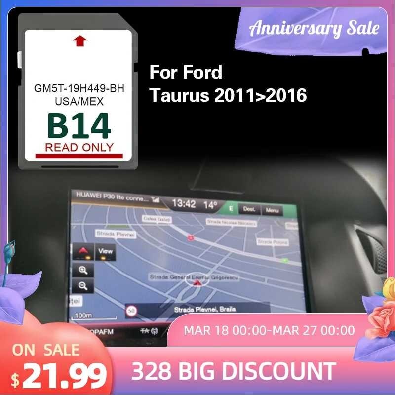 860 Ford Edge Expedition Flex B14 Satellite Navigation, 32Gb SD Card, Gm5t-19H449-Bh Map, 14Th ...