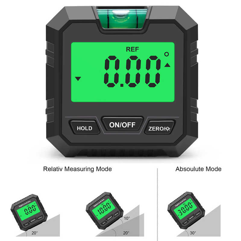 Precision Digital Inclinometer Mini 360 Degree Magnetic Spirit Level ...