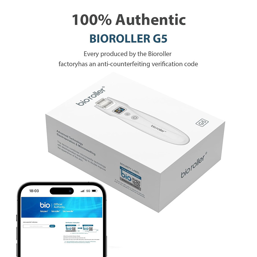 Bio roller G5 540 Titanium Microneedling With LED Lights And EMS Derma ...
