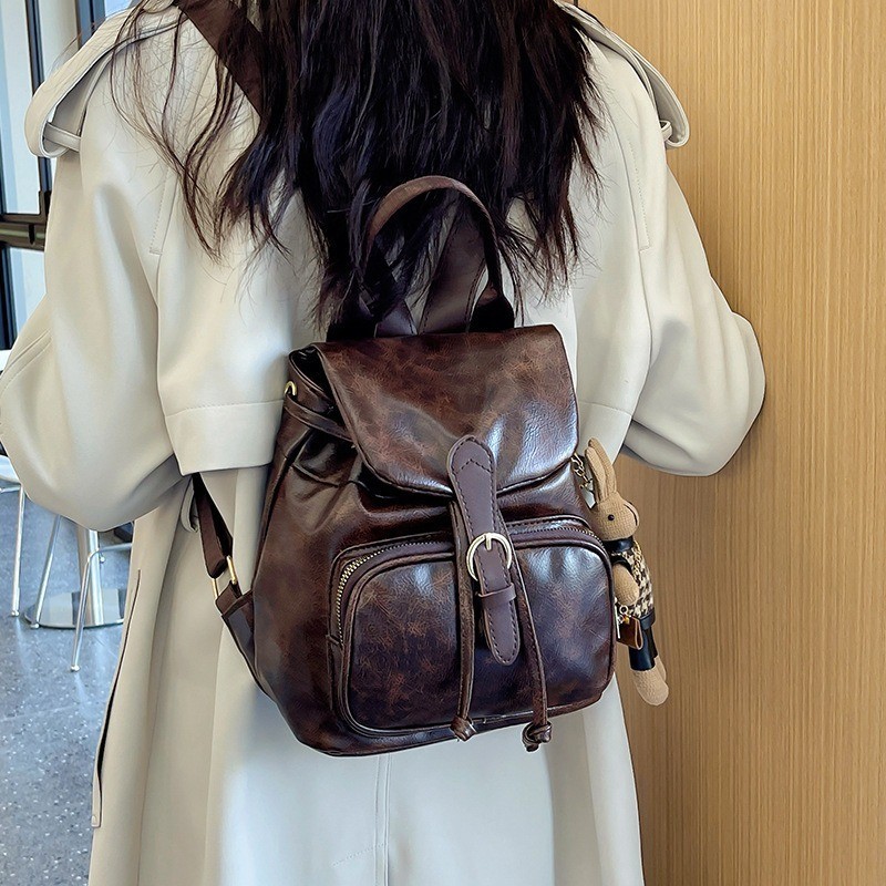 Ielgy Fashionable Cover Backpack Women Simple One-Shoulder Large ...