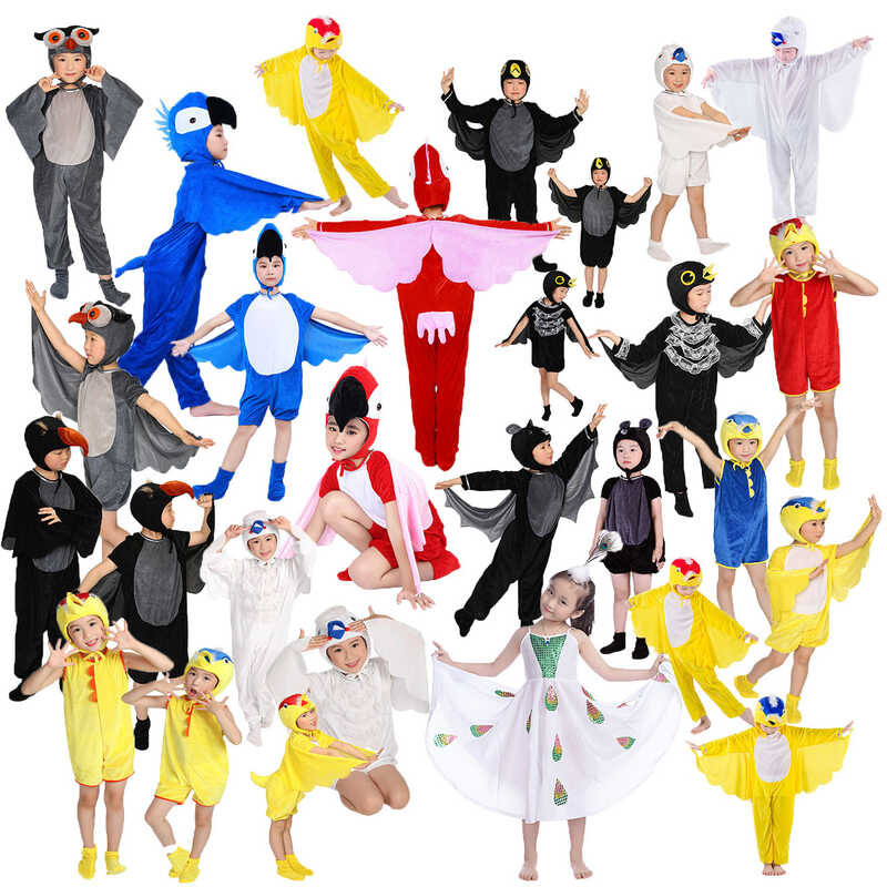 Children's bird cosplay owl parrot swallow Children's Day group ...