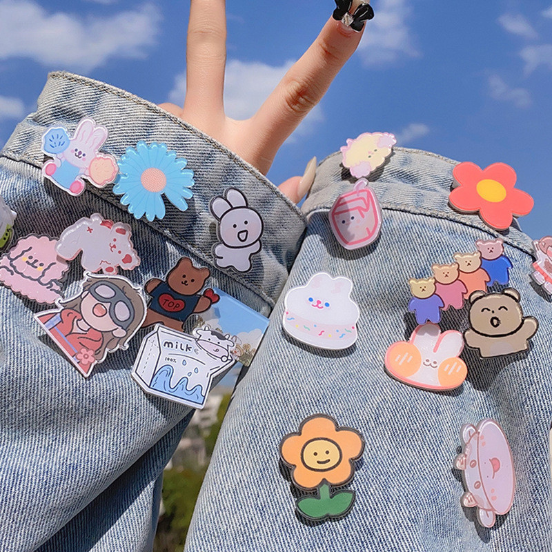 Cute Animal Badges for Girls and Boys Diversity Pins for Kids Acrylic ...