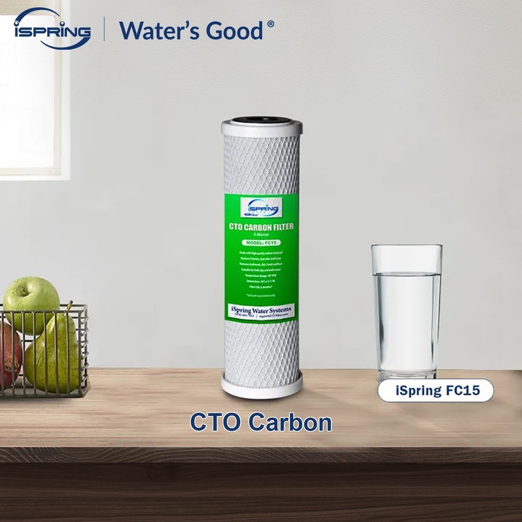 iSpring FC15 Water Filter Replacement Cartridge 5 Micron CTO Carbon ...