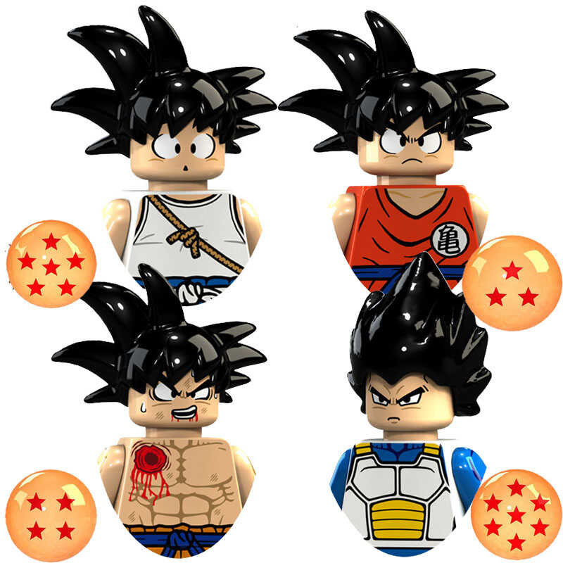 4Pcs/Set Super Saiyan Cartoon Dragon Son Goku Vegeta Piccolo Model ...