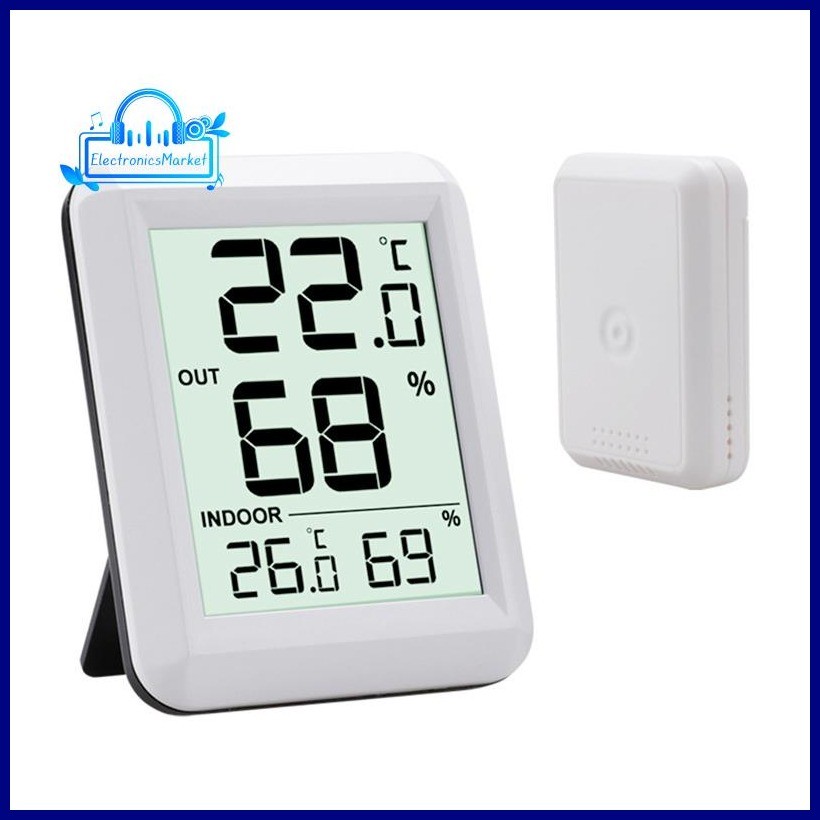 Wireless Thermometer Baby Room Temperature Humidity Monitor Indoor ...