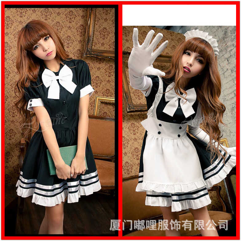 Restaurant maid cosplay classic cute maid costume black and white maid ...