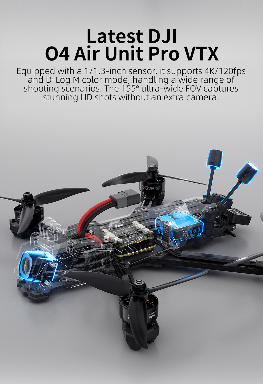 GEPRC Vapor-X5 D5 HD O4 Pro FPV Drone 5Inch O4 Air Unit VTX 4K 120fps Recording 2207E 1960KV ...