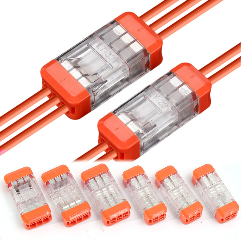 Quick Wire Connectors 2 Pin / 3 Pin Push-in Splicing Splitter Electric ...