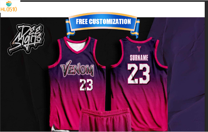 HL0510- VENOM 01 BASKETBALL JERSEY FREE CUSTOMIZE OF NAME AND NUMBER ...