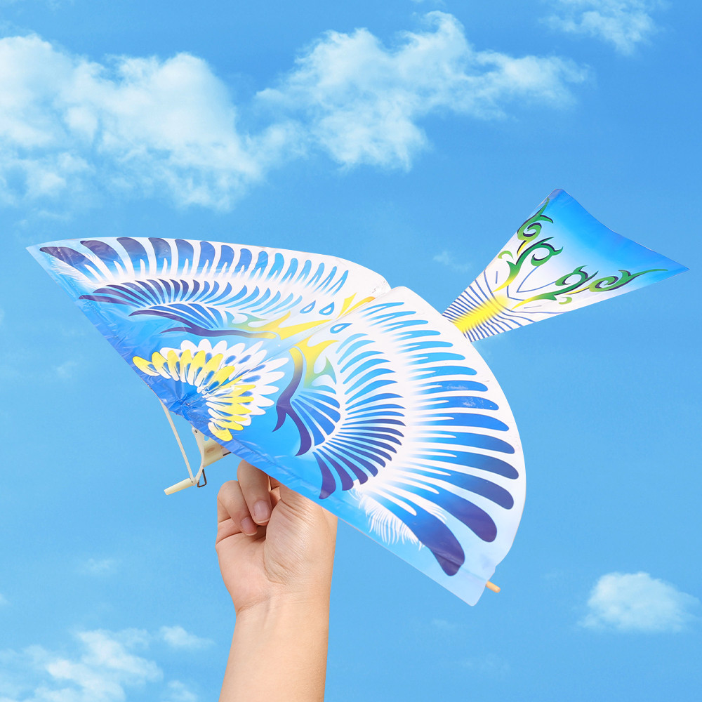 Handmade Assembled Elastic Kite Bird Model Fun DIY Rubber Band Bionic ...