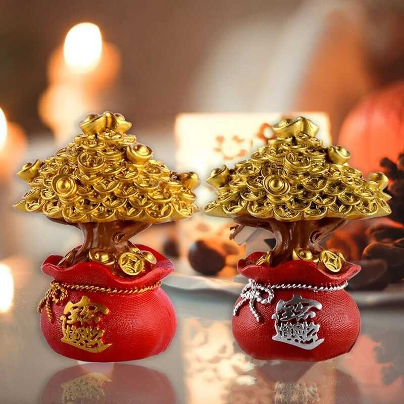 Chinese Citrine Money Tree God Feng Shui Fa Cai Lucky Fortune Miniature ...