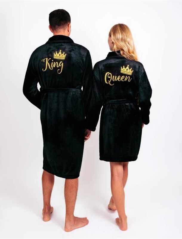 Matching Hari Queen Plush Bathrobes Mr At Mrs Cozy Terry Robes Pares ...