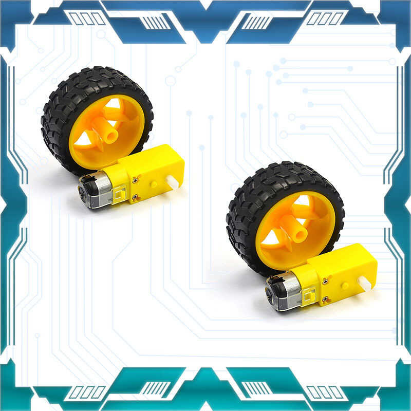 Intelligent car chassis robot tire+DC reduction motor set wheel wheel ...