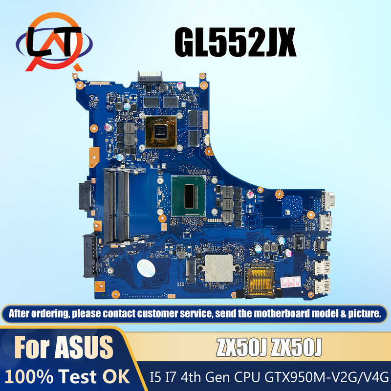 Notebook Mainboard For ROG Zx50j Gl552jx Laptop Motherboard I5 I7 4Th ...