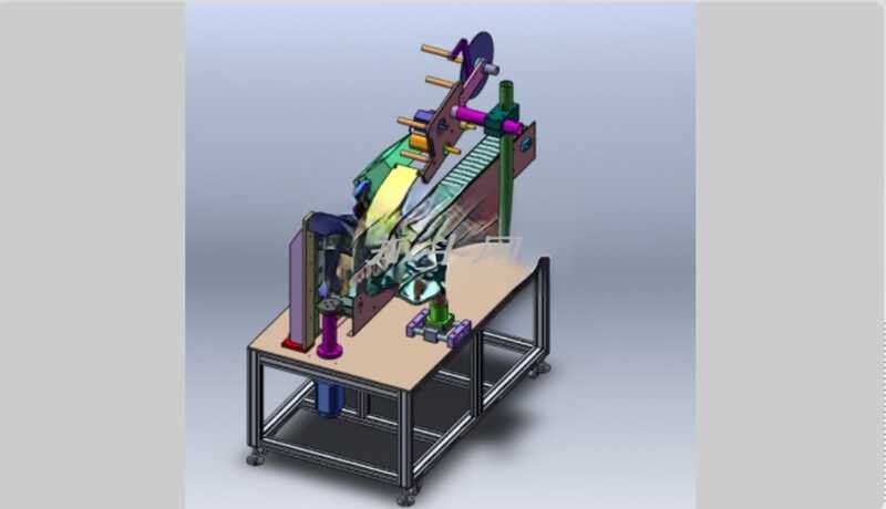 Fully automatic labeling machine 3D drawing printing SW model CAD ...