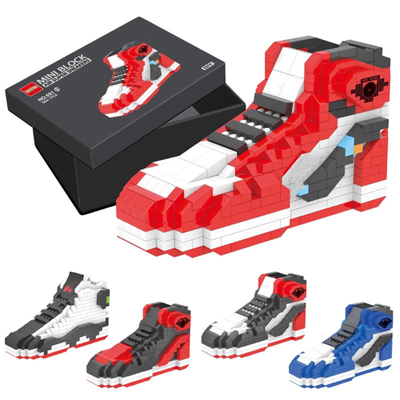 Mini Sports Basketball Shoes Building Blocks DIY Assembly Bricks ...