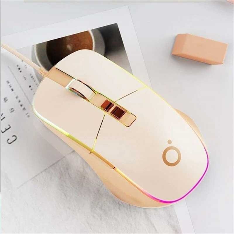 ARVOL Portable Sa RGB Light Girl Gamer Mouse Backlit Optical For Laptop ...