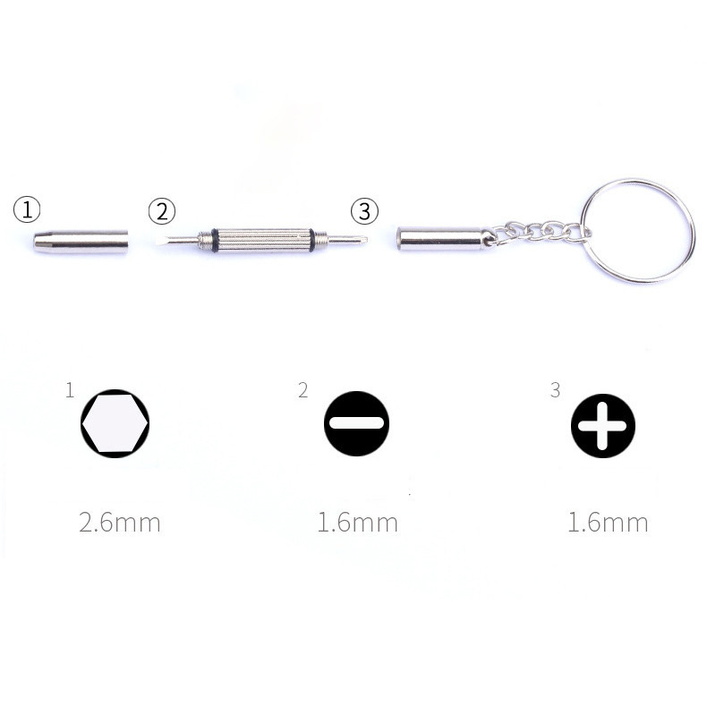 Steel Eyeglass Screwdriver Sunglass Watch Repair Portable Screwdriver ...