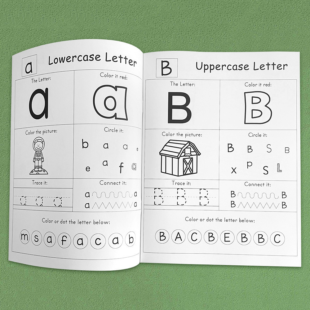 52pages English Workbook for Kids Children Kindergarten 26 Letter A-Z ...