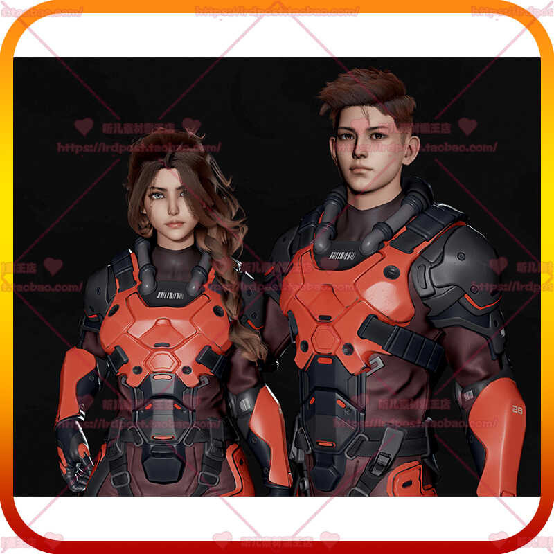 UE4 Unreal 5 Future Science Fiction Mech Interstellar Male and Female ...