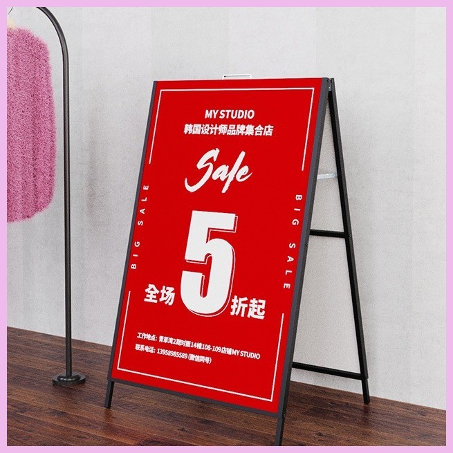 A Type Foldable Stand Signage / Floor Sign Sintra Board Menu Printing ...
