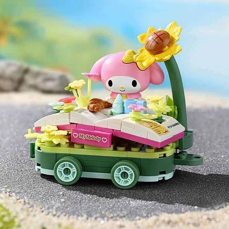 Sanrio Authentic Tour Bus Kuromi Building Blocks Meiru Di Ornaments ...