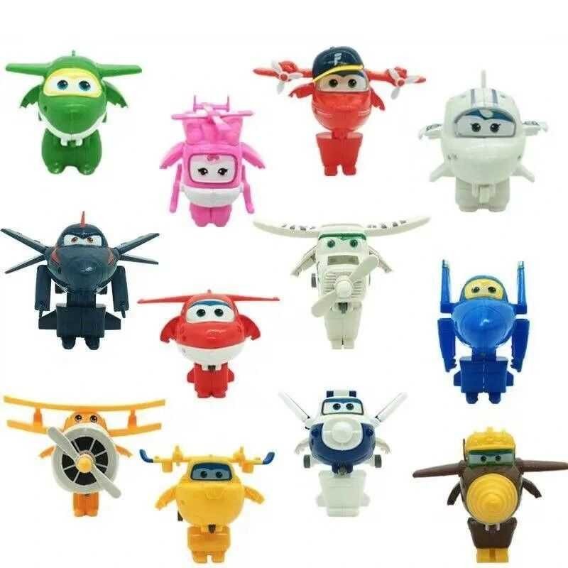 Toys Kids Super Wings Big Size Action Figure Robot Transformation Jett ...
