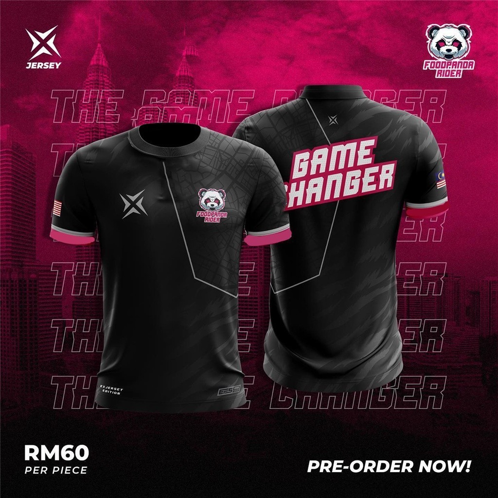 (READY STOCK) 2024 New! Jersey Design baju lelaki food panda design T ...