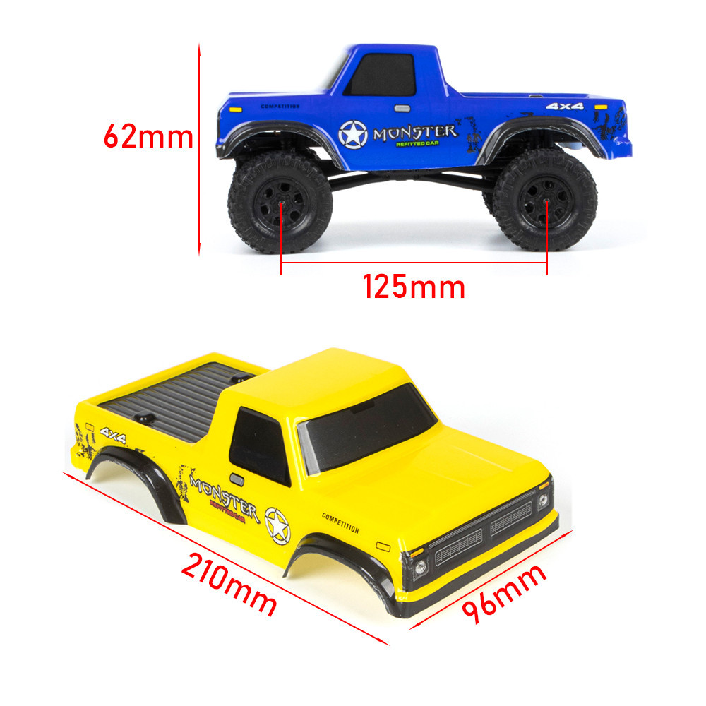 1/24 RC Car Plastics 125mm Wheelbase Body Shell for Axials SCX24 1/24 ...