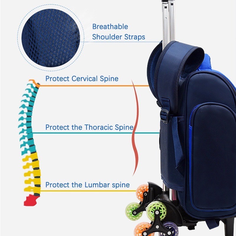 1-6 grade students large-capacity Backpacks Trolley waterproof material ...