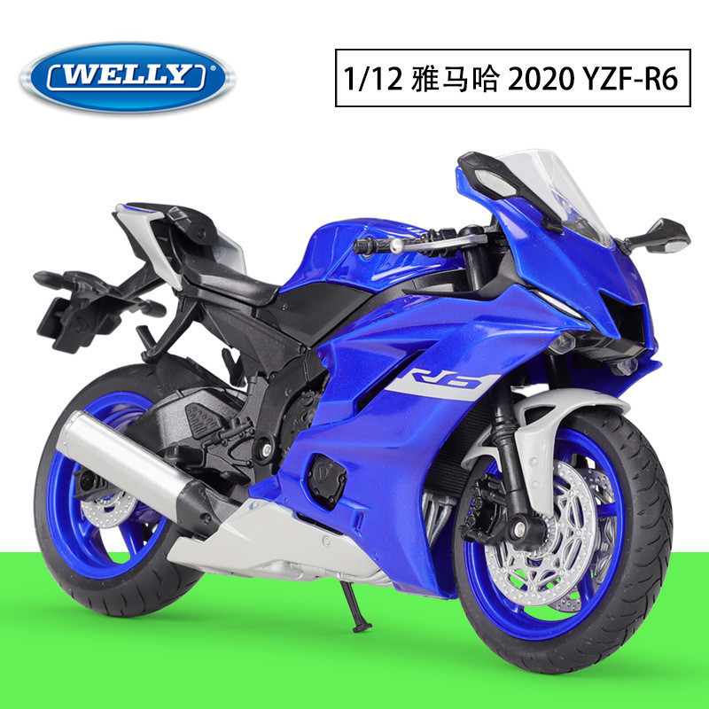 WELLY 1/12 Yamaha YZF-R6 Die Cast Motorcycle Model Toy Vehicle ...