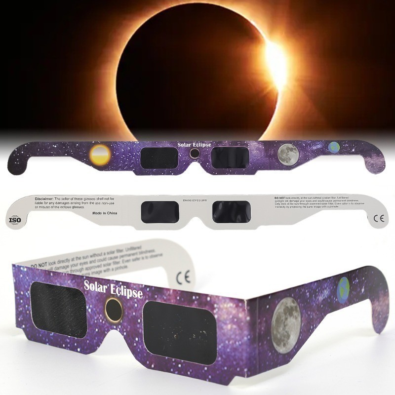 5Pcs CE ISO Certified - Paper Solar Eclipse Viewing Glasses ...