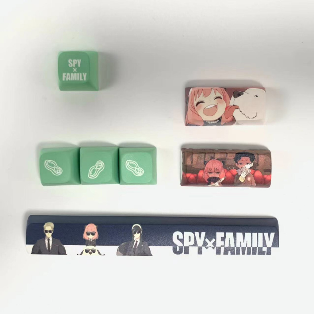 6 keys 5-side PBT Dye-sub Keycap big keys ESC Space Bar Enter Cute Dog ...