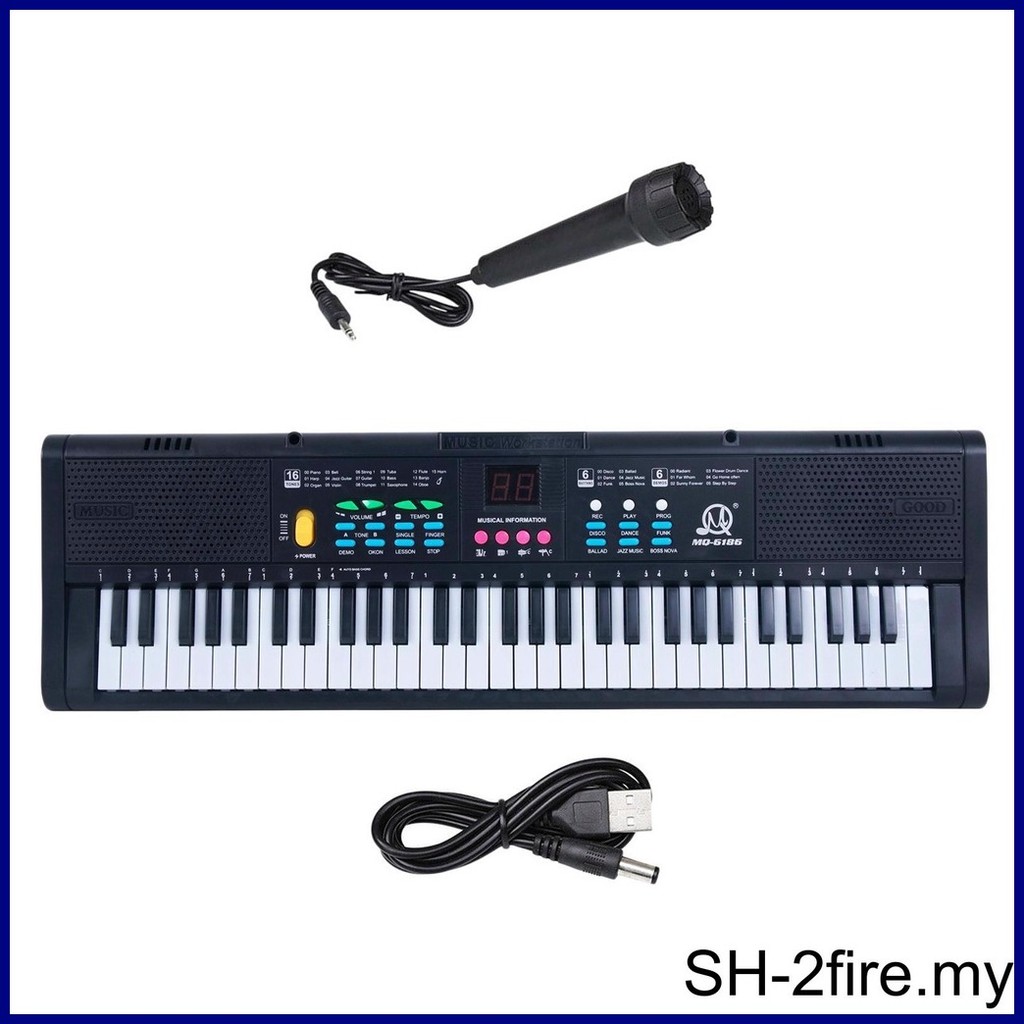 1/2 Multifunctional Keyboard Piano Musical Microphone Portable Learning ...