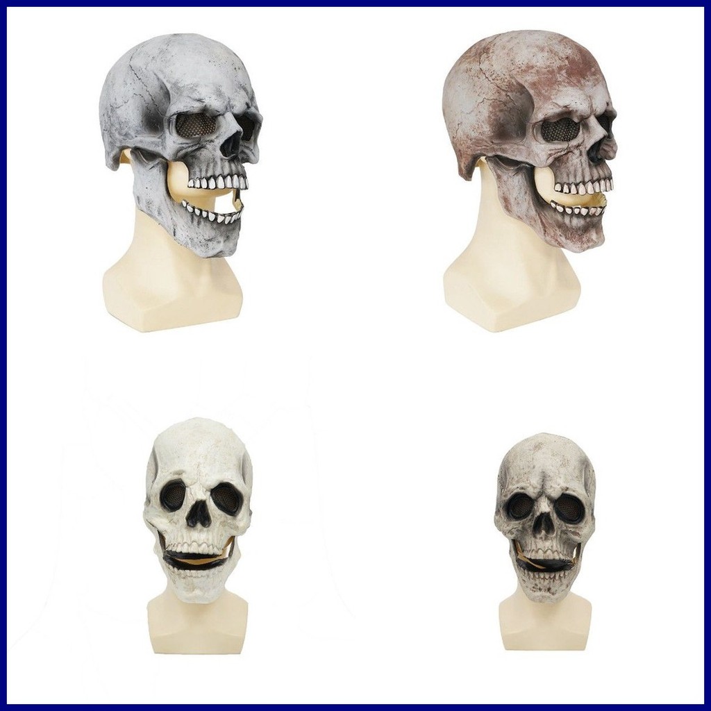 Movable Mask Halloween Jaw Full Head Skull Mask Horror Scary Mask ...